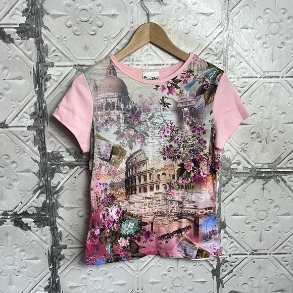 Disney | Tops | Disney Pink Short Sleeve Tee With Vintage Rome ...